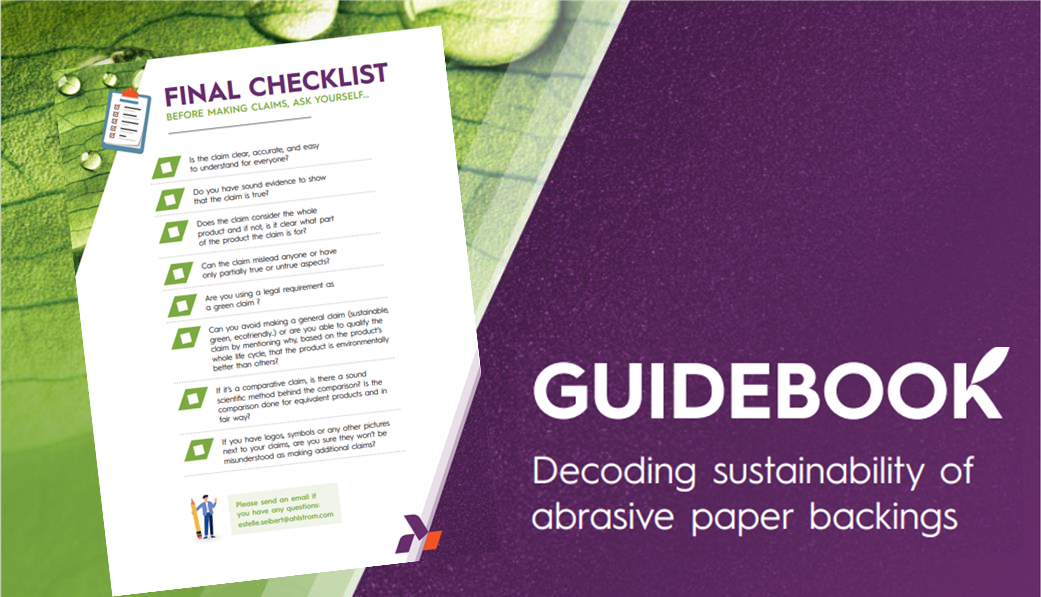 Ahlstrom - Decoding sustainability of abrasive paper backings